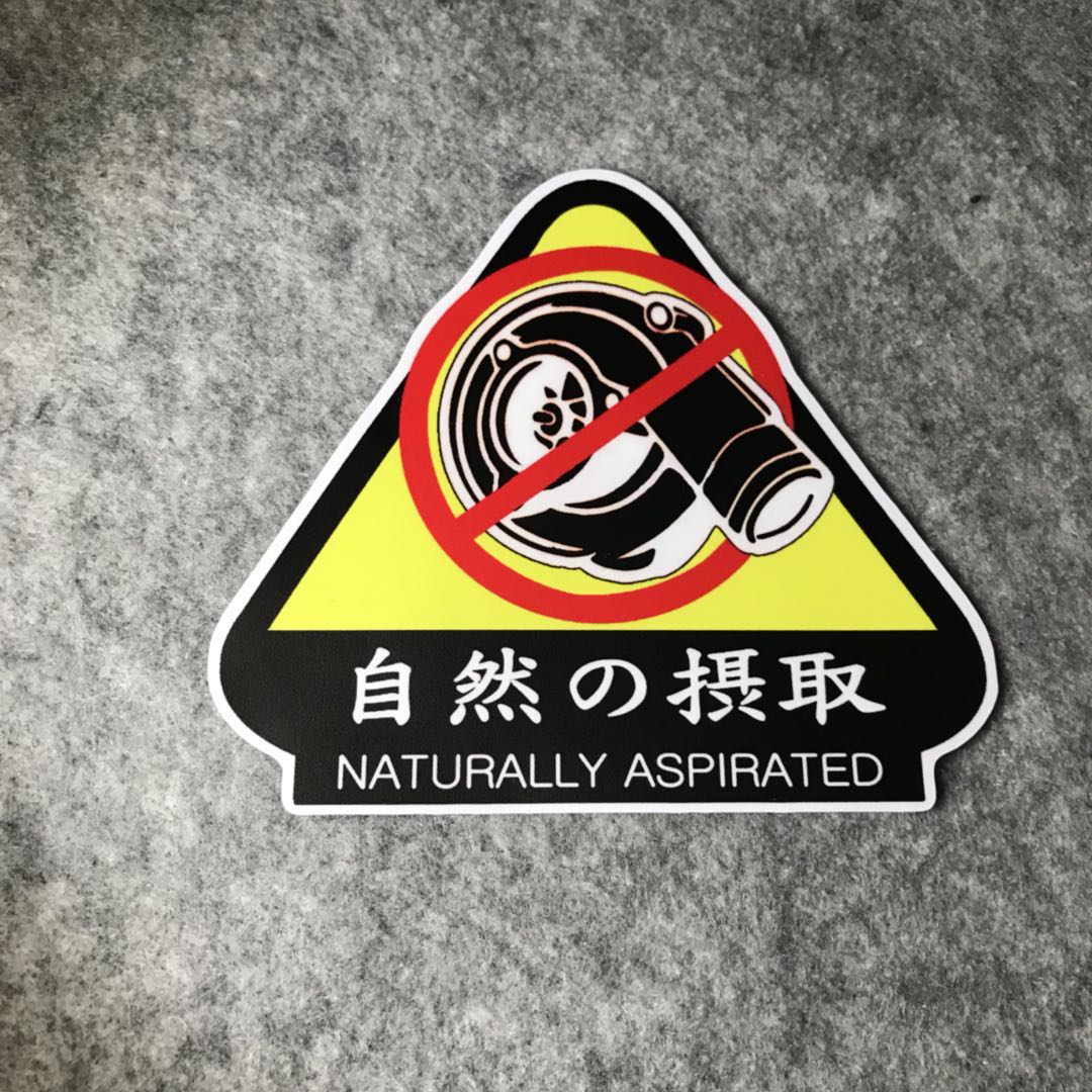 自然吸气拒绝涡轮增压改装车贴后窗车身贴个性贴花叶子板遮盖D797