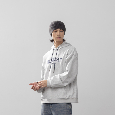 男装NORWAY刺绣休闲连帽卫衣