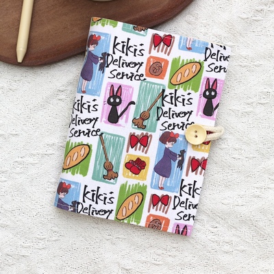 A5A6A7原创布艺本子活页手帐本女孩黑猫记事日记日程礼物集章随身