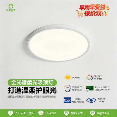 温柔阳光全光谱吸顶卧室现代简约