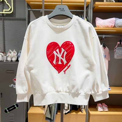 MLB儿童NY爱心涂鸦圆领运动卫衣