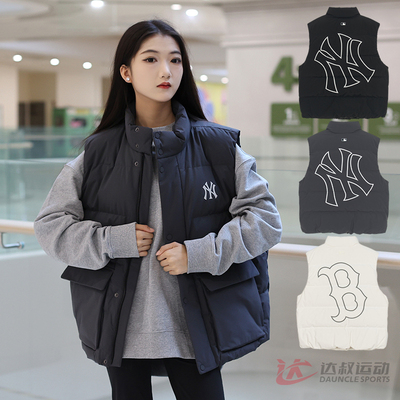 MLB男女NY后背大标羽绒马甲