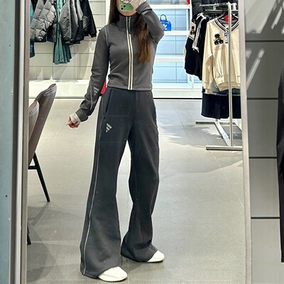 adidas 阿迪达斯新款女FOS系列日常时尚舒适运动休闲喇叭裤JM6204