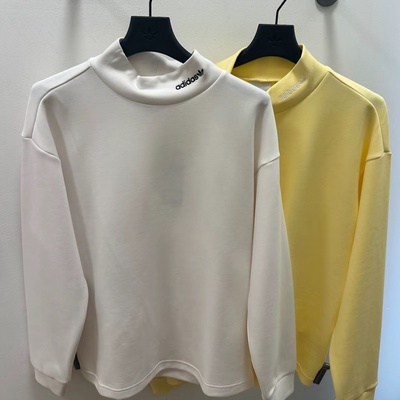 Adidas三叶草男女半高圆领简约百搭长袖卫衣套头衫IY7380 IY7377