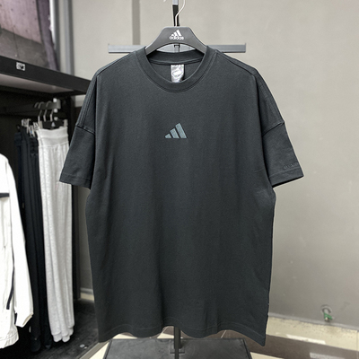 adidas阿迪达斯短袖T恤男2026新款轻运动休闲宽松纯棉上衣 JY8566