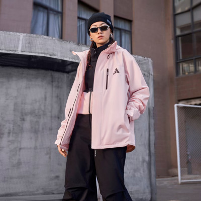 Adidas/阿迪达斯正品2025新款男女户外登山三合一冲锋衣JM9143