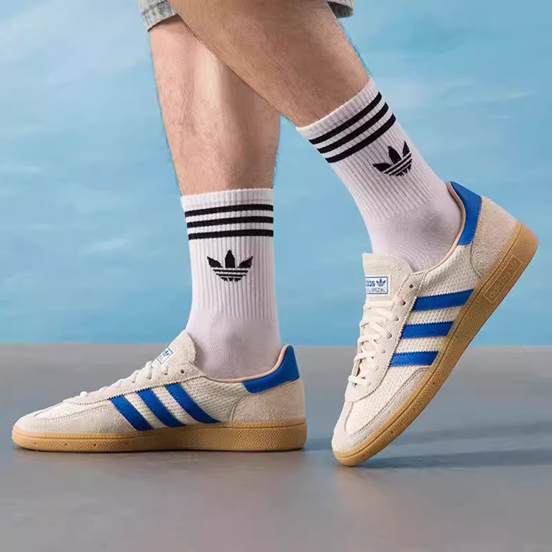 Adidas阿迪达斯 三叶草Handball 男女米蓝运动休闲德训板鞋JS3865