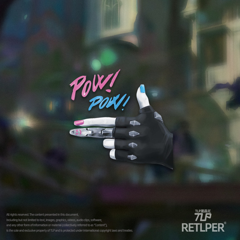 RETLPER镂空车贴 开火powpow JINX爆爆 汽摩防水平面装饰贴纸