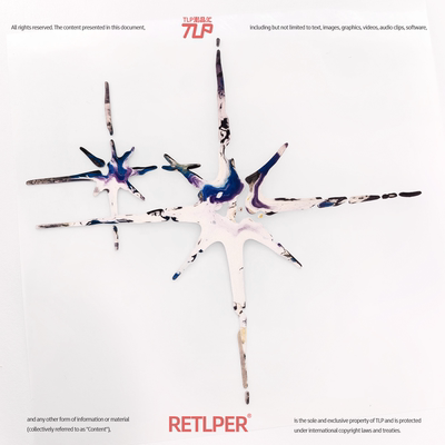 RETLPER镂空北极星反光防水车贴