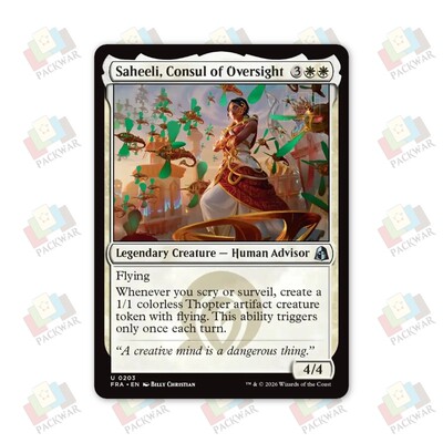 万智牌 监察执政莎希莉 Saheeli, Consul of Oversight 银 白 闪