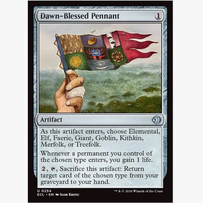 牌客窝 万智牌  晨佑三角旗 Dawn-Blessed Pennant 银 神器