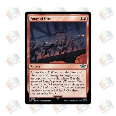 牌客窝 万智牌 奥克突袭 Foray of Orcs 银 红 闪