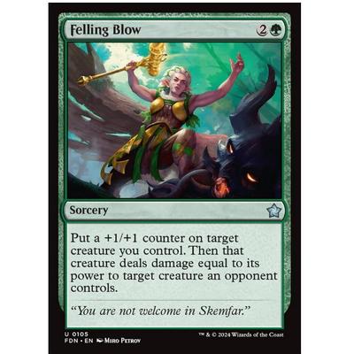 牌客窝 万智牌 崩倒重击 Felling Blow 银 绿