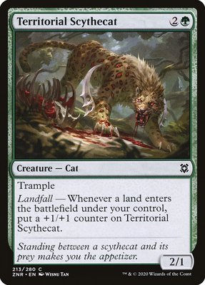 牌客窝 万智牌 据地镰刃猫 Territorial Scythecat 铁 绿