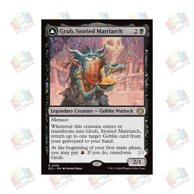 牌客窝 万智牌 盛誉族母寻宝 Grub, Storied Matriarch  金 黑 闪