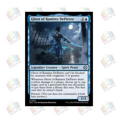 万智牌 拉米雷迪皮托的鬼魂 Ghost of Ramirez DePietro 银 蓝 闪