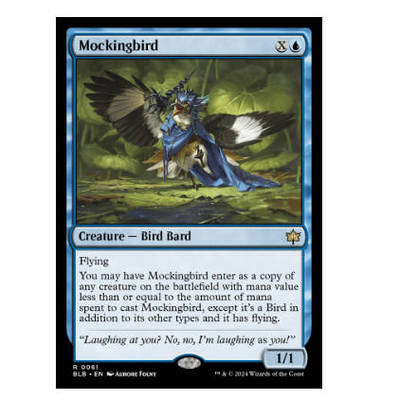 牌客窝 万智牌 反舌鸟 Mockingbird 金 蓝