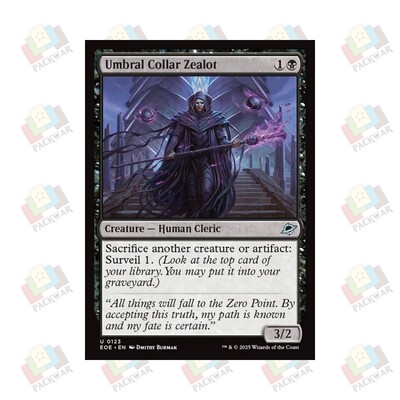 牌客窝 万智牌  影环狂信者 Umbral Collar Zealot 银  黑色