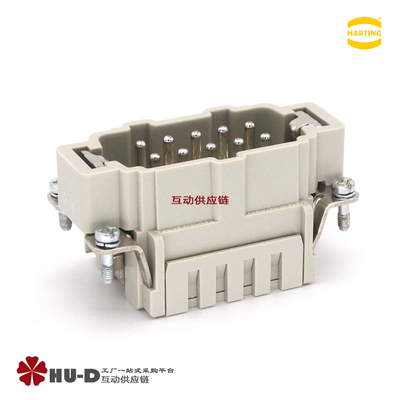 HARTING浩亭09330102616重载连接器HanES 10ES笼式弹片公插芯(M)