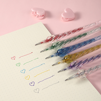 晨兮拔帽手账笔亚克力单支双线笔