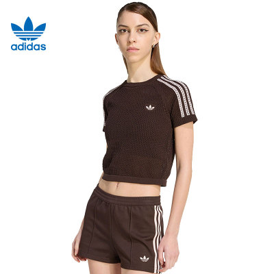 adidas阿迪达斯三叶草女子运动休闲短袖T恤KC6480