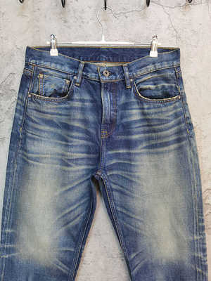 潮流做旧宽松赤耳百搭九分牛仔裤