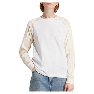 Adidas/阿迪达斯long Sleeve三叶草女子印花拼色长袖T恤衫IN4137