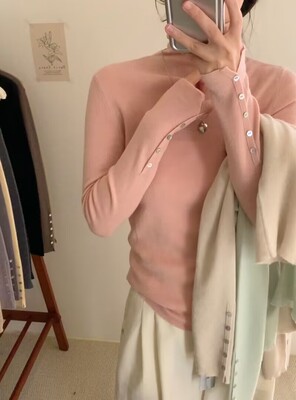 韩国羊毛高领口套头高领毛衣