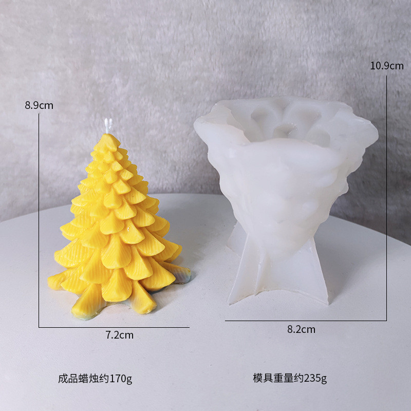 3igp香薰蜡烛系列圣诞节硅胶模具圣诞树手工diy圣诞老人麋鹿石