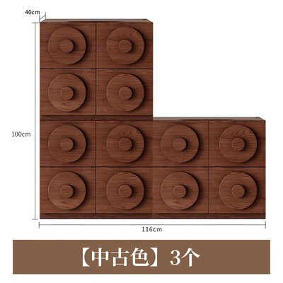 hc客厅中古法式复古靠墙置物柜实木餐边柜电视柜收纳柜组合斗柜