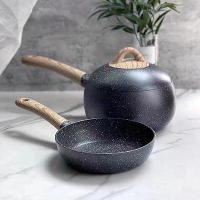 不粘锅小球锅麦饭石小奶锅宝宝辅食锅汤锅炖锅阿米尔amercook