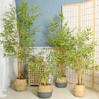 仿真竹子落地假竹树客厅仿真仙人掌绿植盆栽摆件大型植物装饰盆景