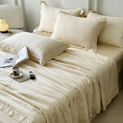 2024新款夏季兰精天丝提花天丝莱赛尔纤维填充夏被四件套夏凉被