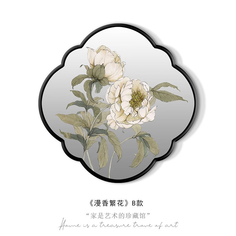 《漫镜子繁华》中古风客厅香装饰画新中式玄关卧室书房镜面挂画