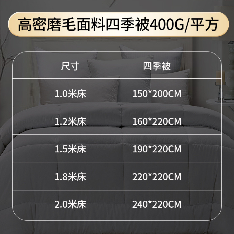 酒店床上用品被芯 批发四季被子 水洗棉麻被化纤冬被加厚厂家棉被