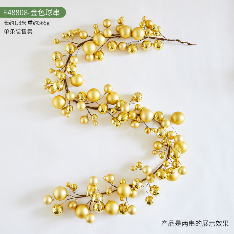 圣诞节装饰品用品光球吊饰球挂件串球门饰氛围布置节日装扮亮批发