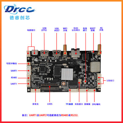 热销全主板a133广告机志安卓自助售货机pcba方案板商业显示行业门