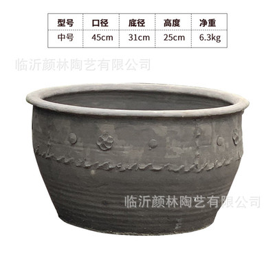 土陶缸盆民宿装饰缸陶缸陶盆土盆瓦缸大盆睡莲盆大花盆缸荷花