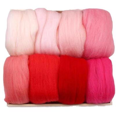 厂家直销66s毛条材料包绒线手工diy针毡彩色羊羊毛毡戳戳乐批发