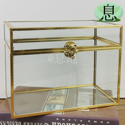 622a工厂!包邮直销微景观几何多肉植物玻璃花房婚礼卡片盒