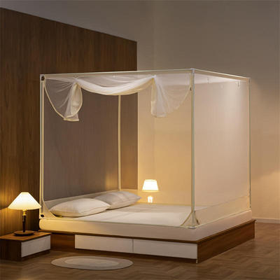 9qxc新款简约风坐床回底蚊帐床笠款家用防摔儿童1.5x1.9米1.8m床