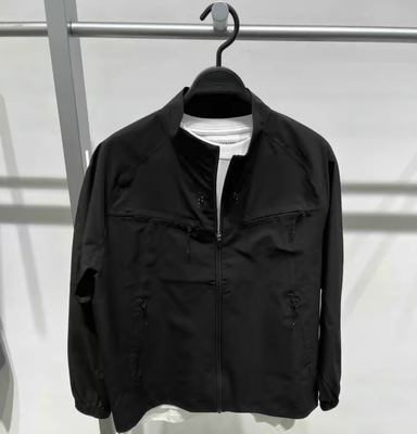 B2BCE3150 太平鸟男装2024秋季新款黑色休闲宽松立领夹克外套防风