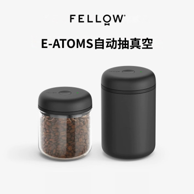 FELLOW E-ATMOS密封罐电动抽真空玻璃透明一体式带盖咖啡豆储存罐
