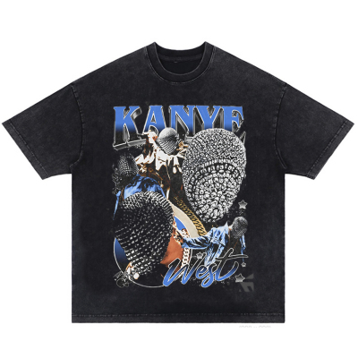 高克重说唱明星kanye tyler jcole270克短袖嘻哈小领口直喷美式潮