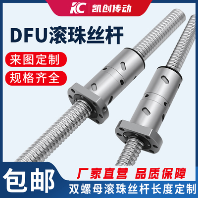 DFU双螺母滚珠丝杆丝杠