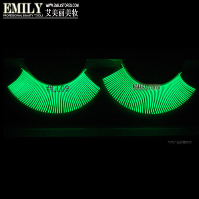 夜光纸假睫毛化妆舞会艺术精灵夜店荧光圣诞节彩色款