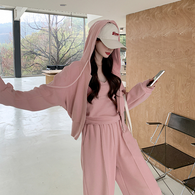 【现货新款】2024春粉色卫衣三件套2C289-A11-P175-K258