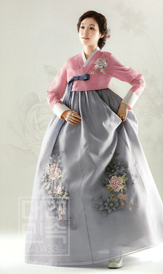 韩国进口面料韩服女士朝鲜族民族服装781H-X02043