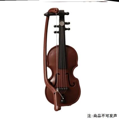 蛋糕食玩装饰玩具拍照道具场景古典微缩迷你公仔塑料娃用小提琴