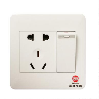 特价三社一开五孔单控明线电源